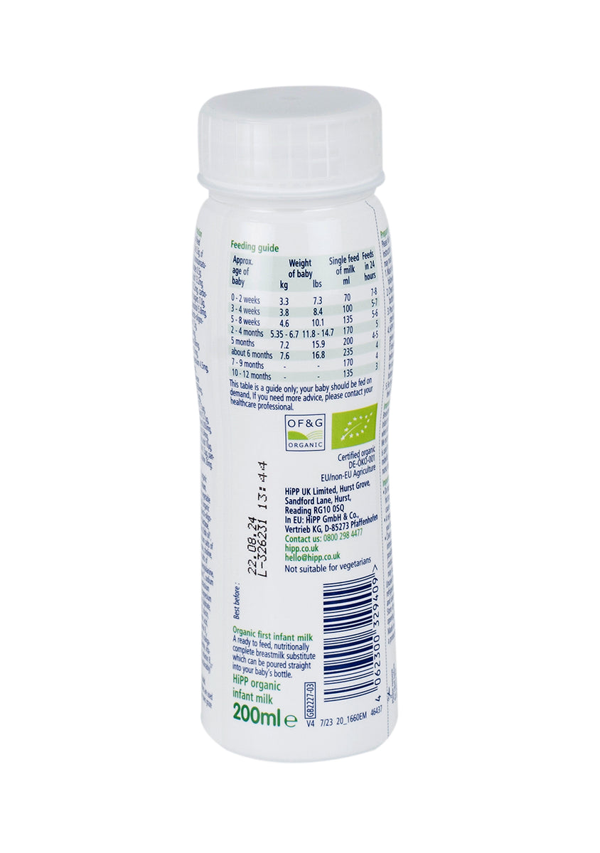 HiPP UK Stage 1 Formula (6 x 200ml) | Save Up to 30% on Infant Formula ...