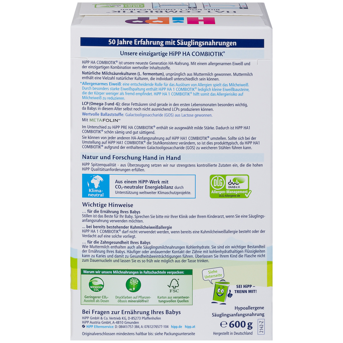 HiPP HA Hypoallergenic Stage 1 | Save Up to 30% on Formula – My Organic ...